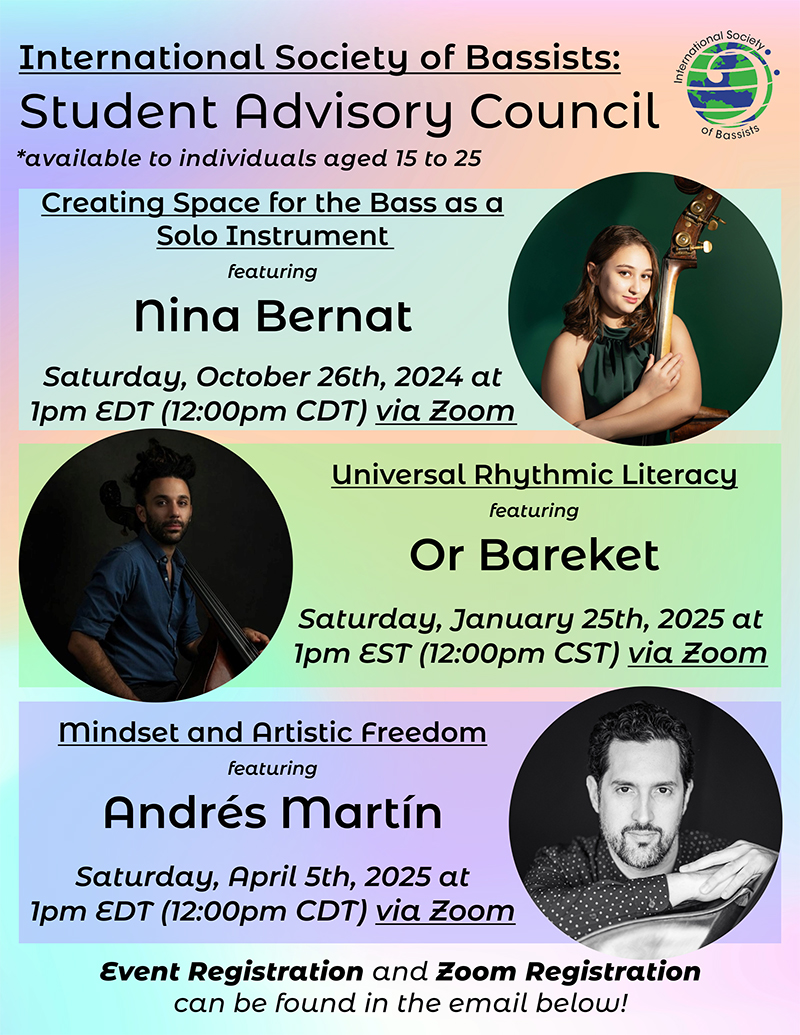 International Society of Bassists - Student Advisory Council